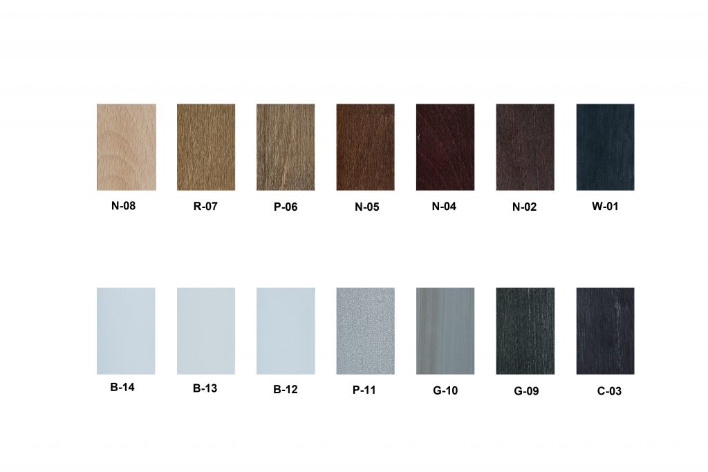 Colores de maderas - Tapizados Doñana