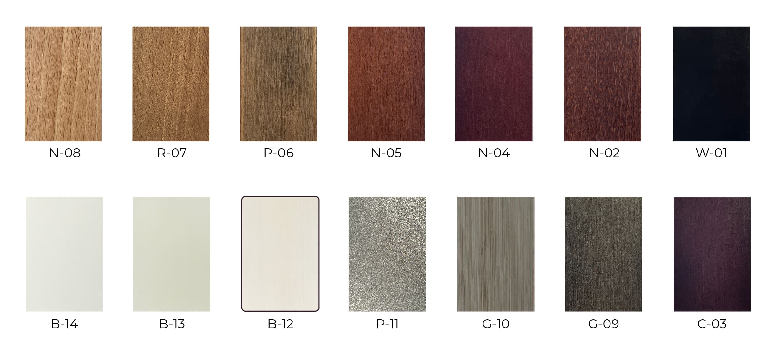 Wood colors - Tapizados Doñana